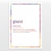 Guest Definition Print - Etsy