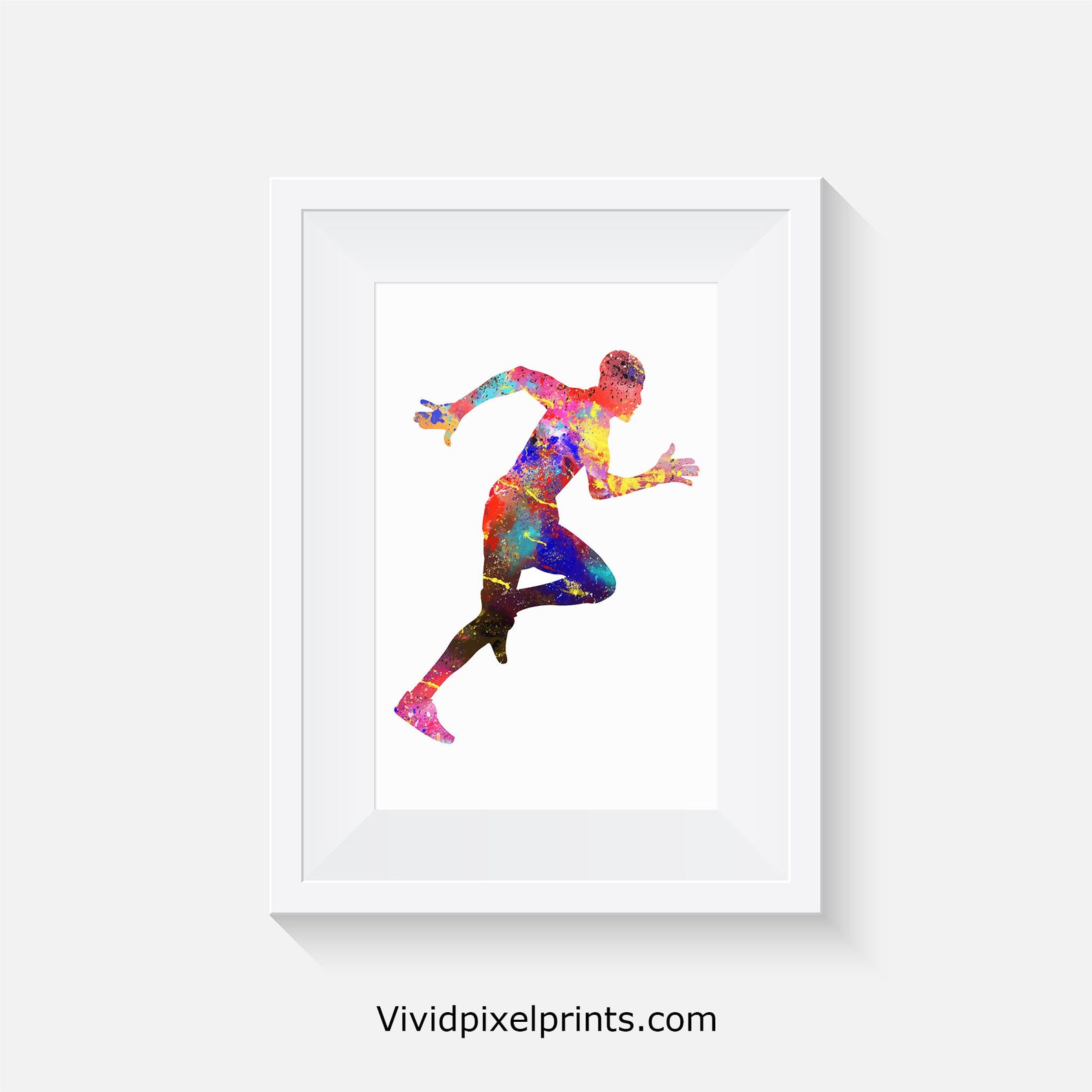 Sprinter - Watercolour Print - Etsy