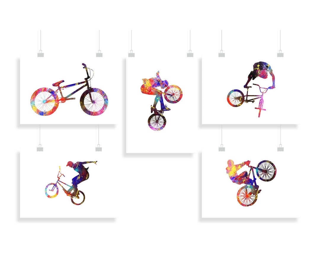 BMX - Set of 5 Posters - Prints - Etsy
