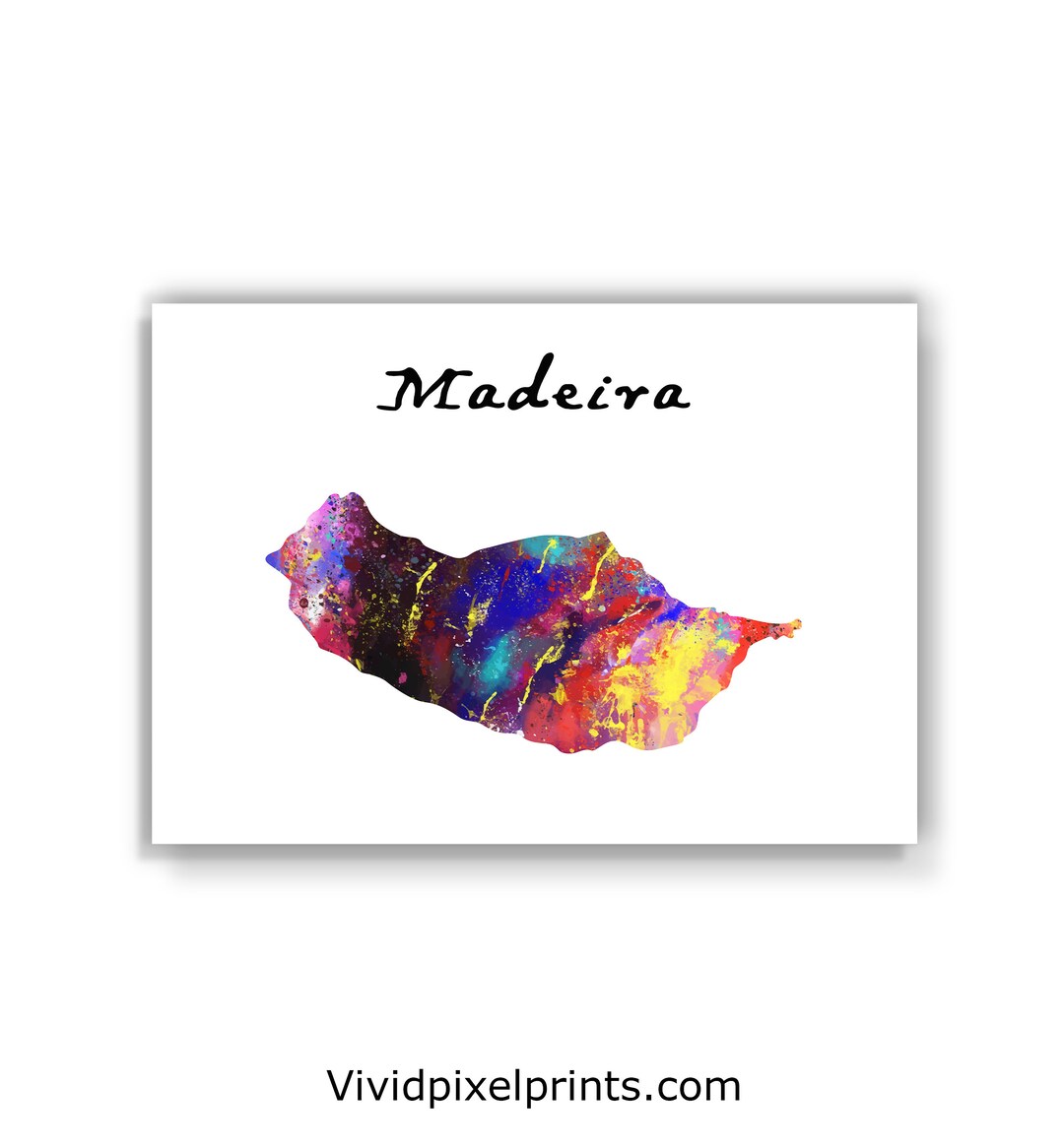 Madeira - Travel Poster - Watercolour Print - Etsy
