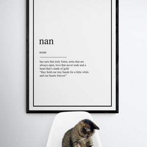 Nan Definition Print poster | Etsy