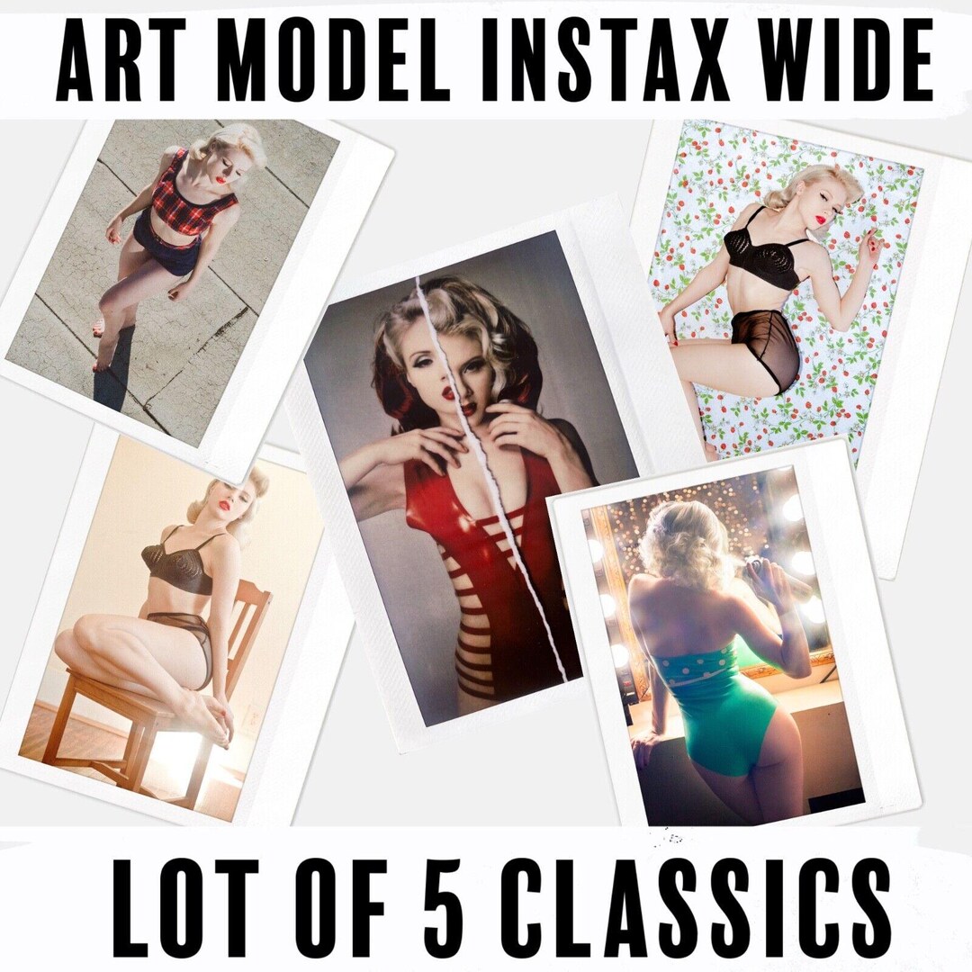 Instax Wide 5 PACK SET of Mosh Pinup Art Model Instant Film Prints - Etsy