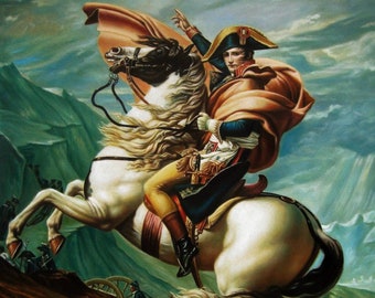 Napoleon Crossing the Alps Jacques Louis David Oil Painting - Etsy