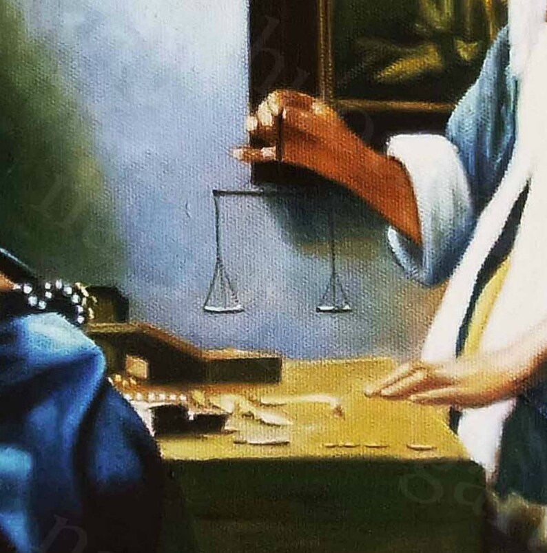 Johannes Vermeer Woman Holding a Balance 1664 High Quality | Etsy