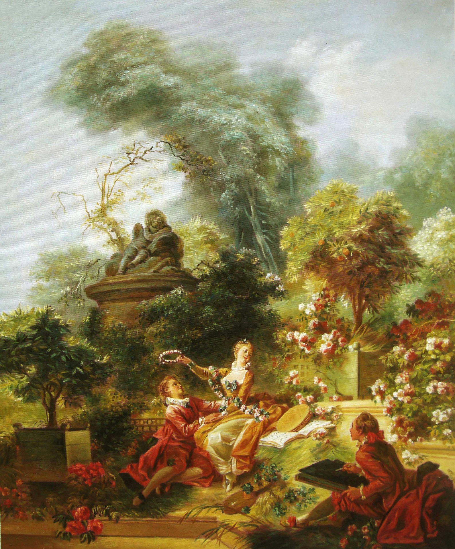 Fragonard the Lover Crowned 1771-72 High Quality Hand Painted - Etsy