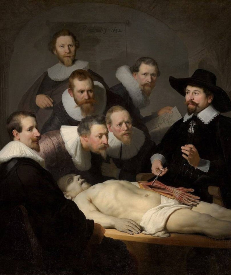 Rembrandt the Anatomy Lesson of Dr. Nicolaes Tulp 1632, High Quality ...