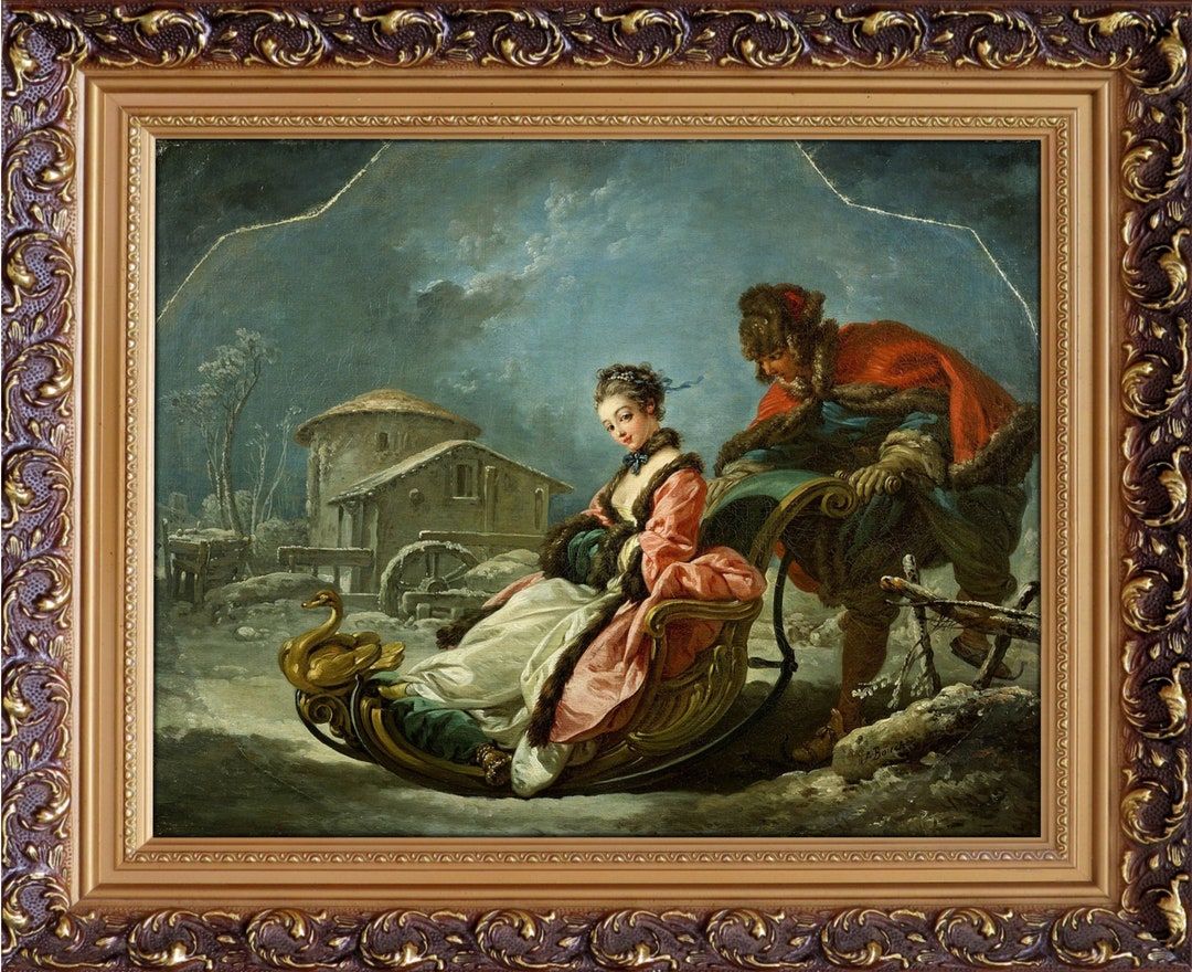 Francois Boucher the Four Seasons Winter 1755, Hight Quality Hand ...