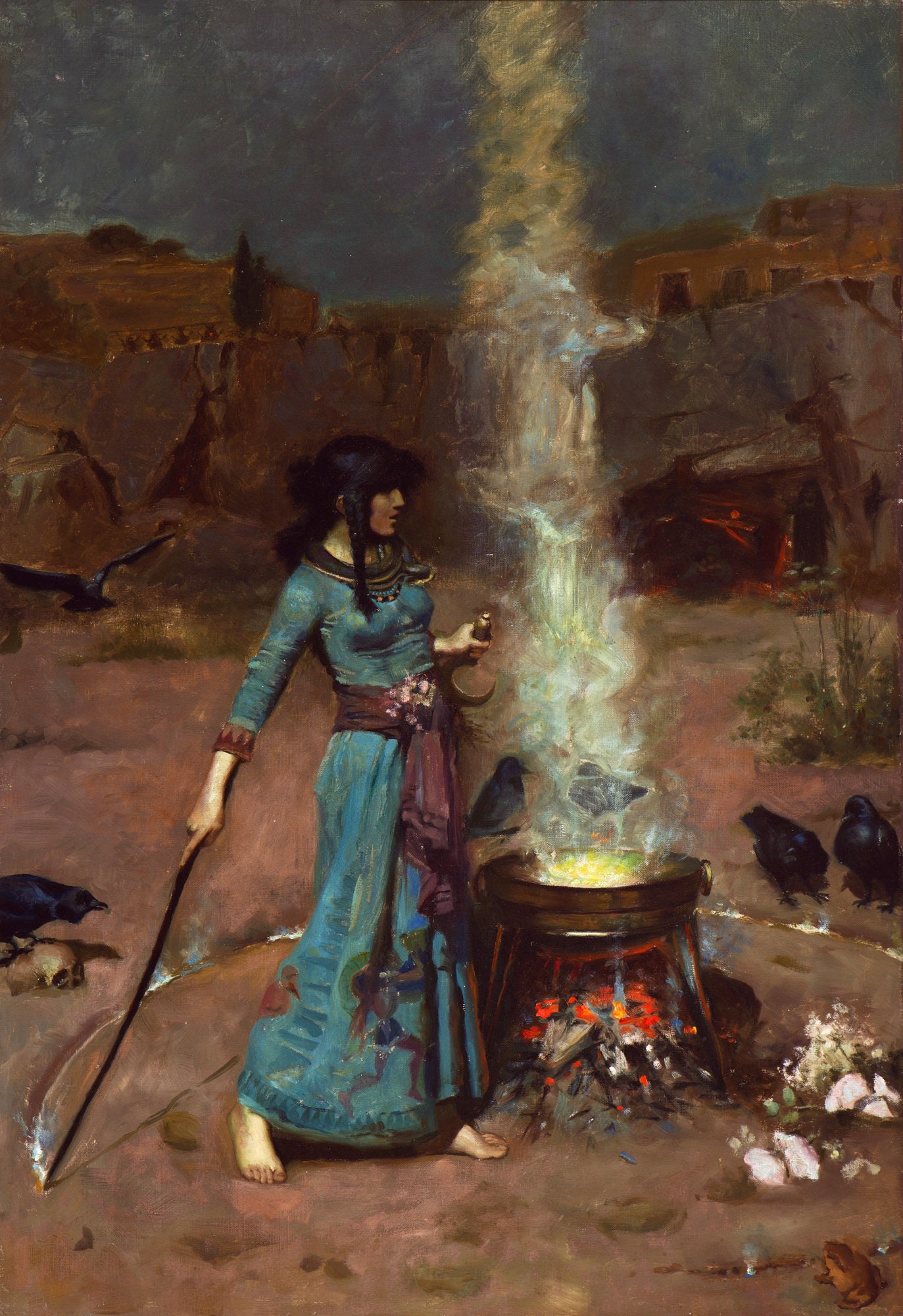 John William Waterhouse the Magic Circle 1886, High Quality Hand ...