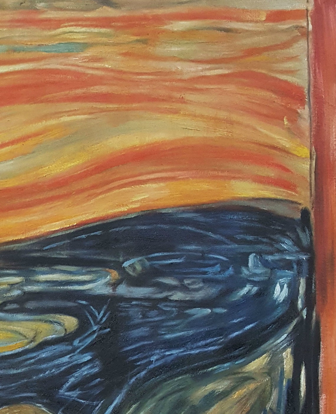 Edvard Munch the Scream 1893 High Quality Oil Painting | Etsy