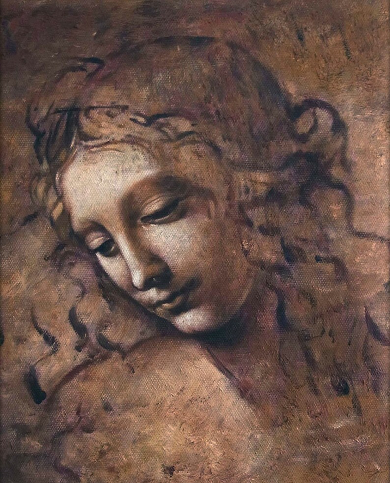 Leonardo Da Vinci La Scapigliata Head of A Young Woman With | Etsy