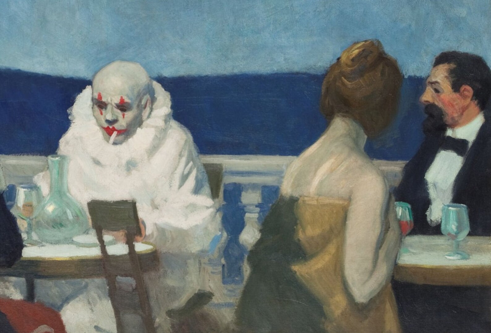 Edward Hopper Soir Bleu 1914, Social Realism, High Quality Hand Painted ...