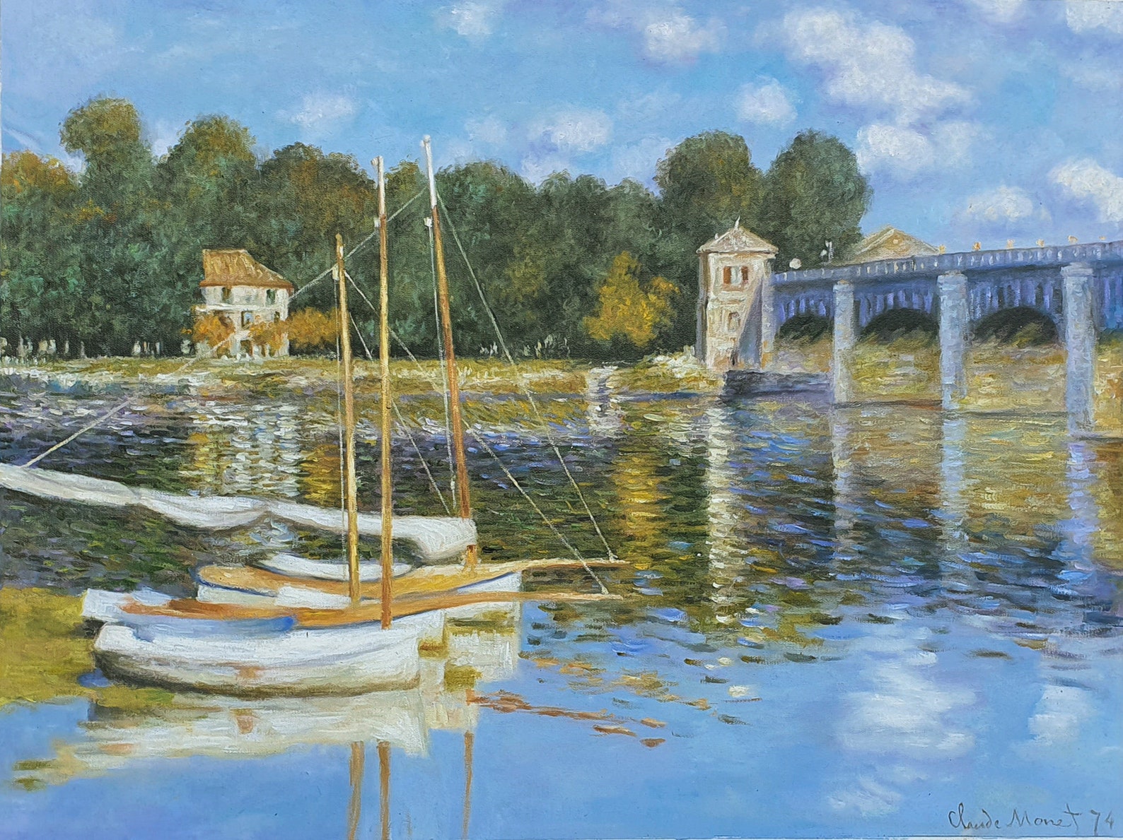 Claude Monet the Bridge at Argenteuil 1874 Impressionism - Etsy