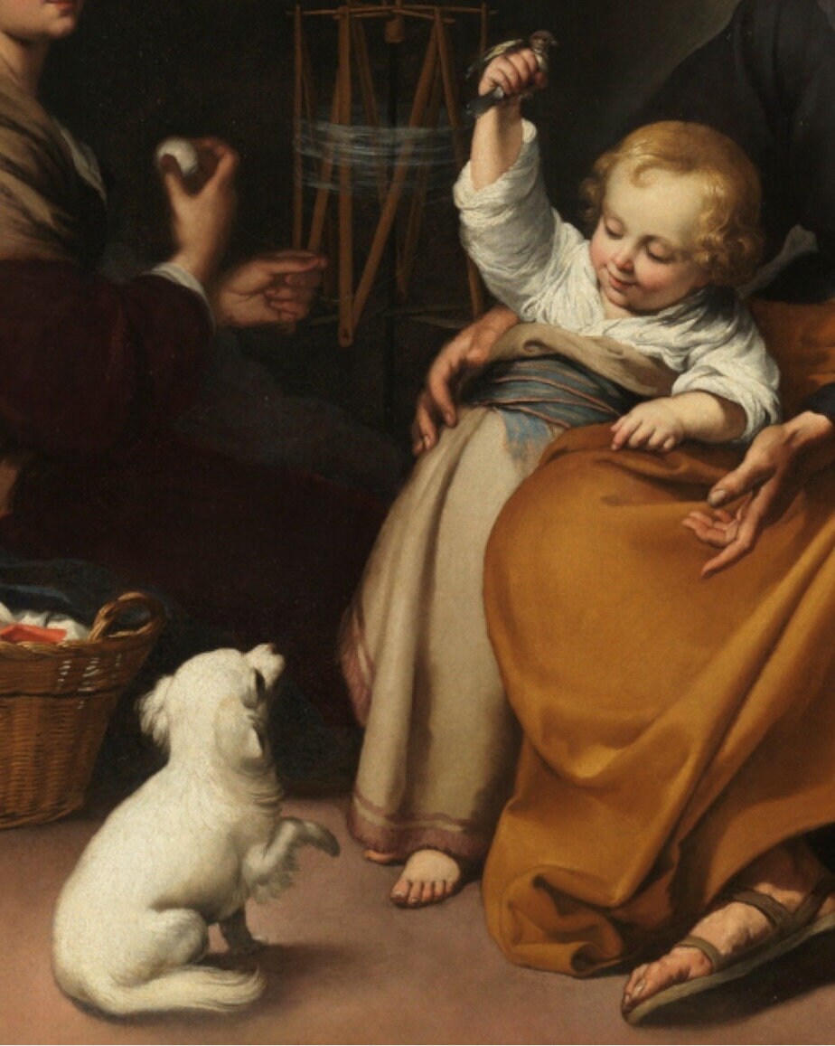 Bartolomé Esteban Murillo the Holy Family With a Little Bird 1650, High ...