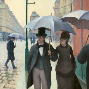 Gustave Caillebotte Paris Street on a Rainy Day 1877, High Quality Hand ...