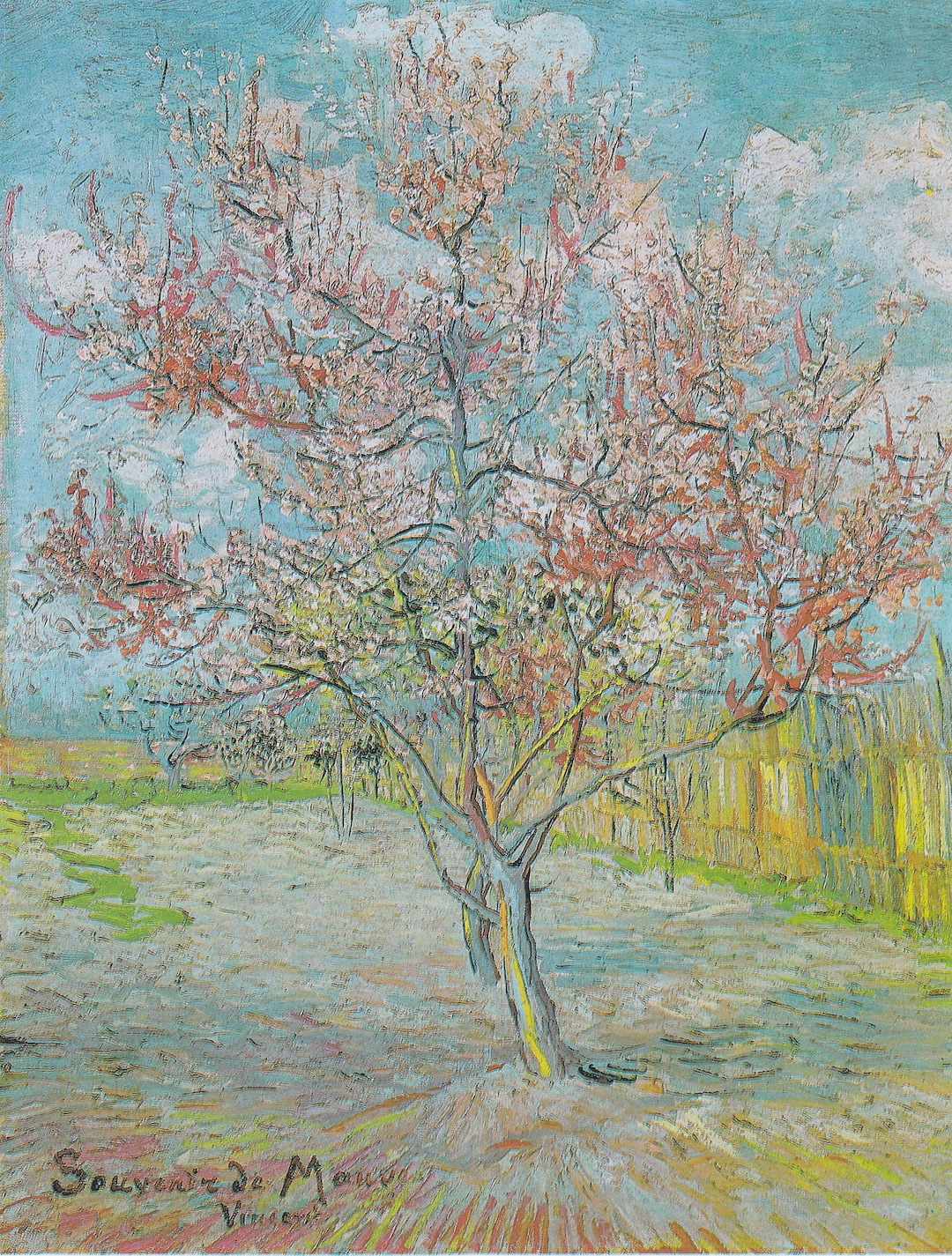 Vincent Van Gogh Pink Peach Tree in Blossom, High Quality Hand Painted ...