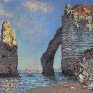 Claude Monet the Cliffs at Etretat (c. 1885), Impressionism, High ...