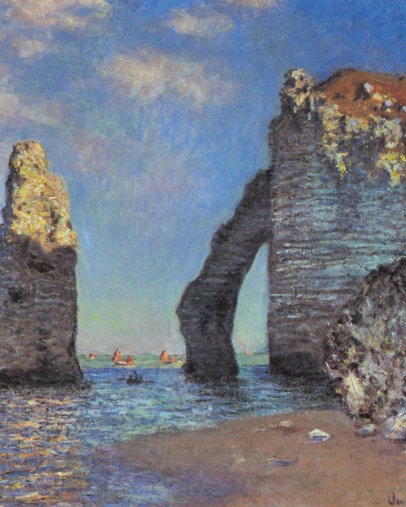 Claude Monet the Cliffs at Etretat (c. 1885), Impressionism, High ...