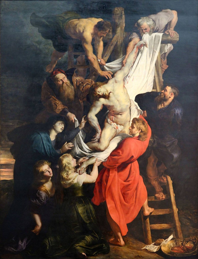 Peter Paul Rubens the Descent From the Cross C. 16121614, High Quality Hand Painted Oil Painting ...