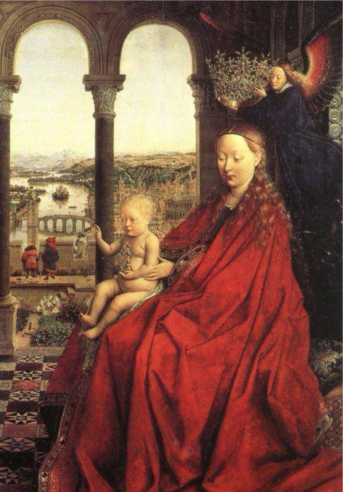 Jan Van Eyck Madonna of Chancellor Rolin c. 1435, Oil on Canvas, High ...