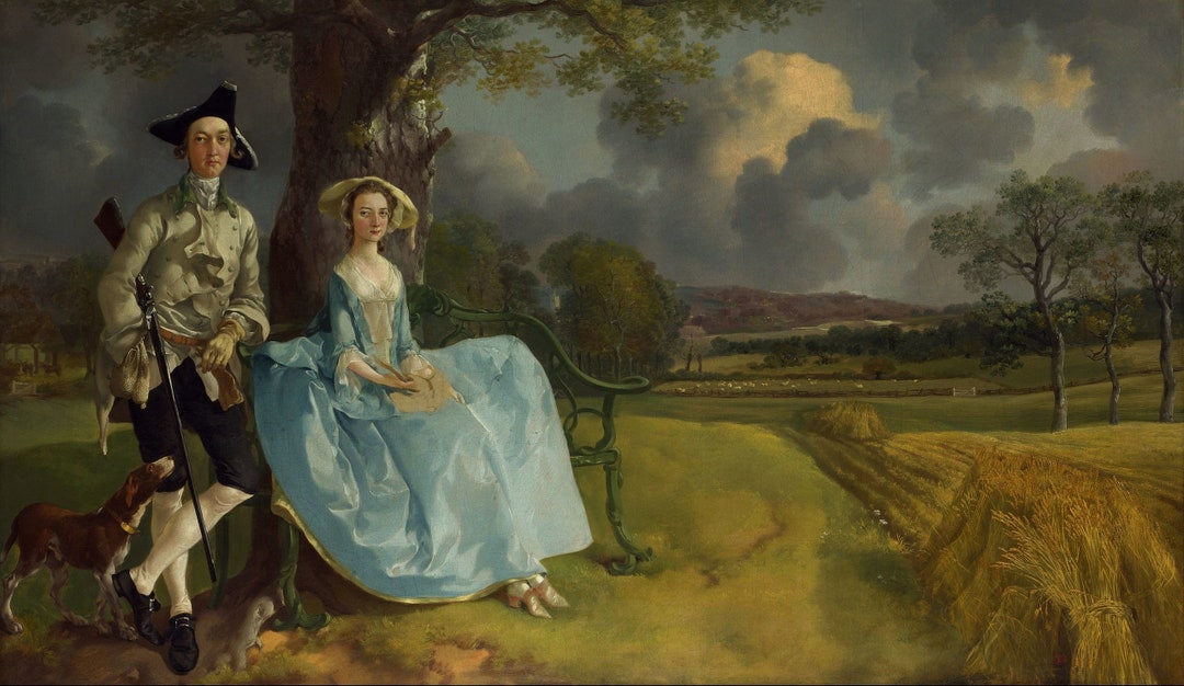 Thomas Gainsborough Mr and Mrs Andrews 1748, High Quality Hand Painted ...