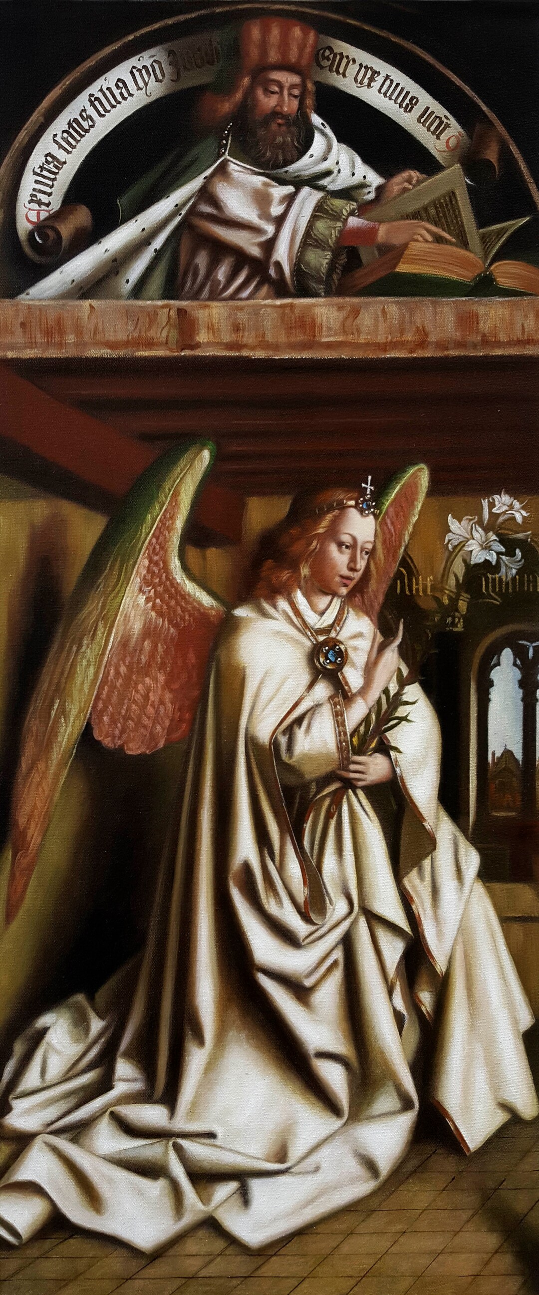 Jan Van Eyck the Ghent Altarpiece Closed, Oil on Canvas, High Quality ...