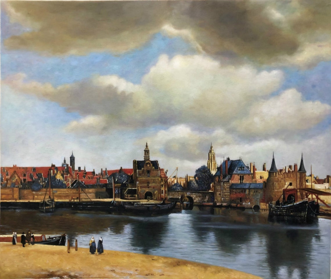 Johannes Vermeer View of Delft Most Famous Cityscape of the | Etsy