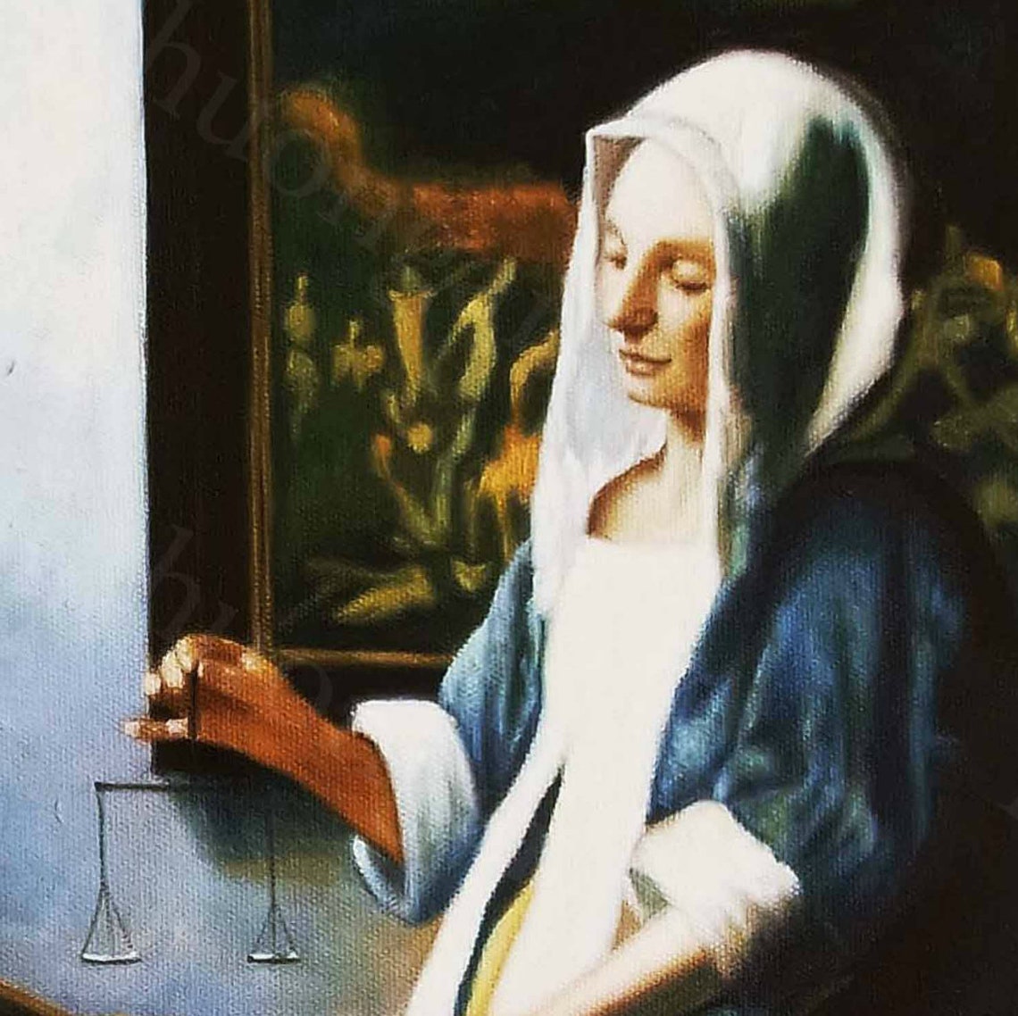 Johannes Vermeer Woman Holding a Balance 1664 High Quality | Etsy