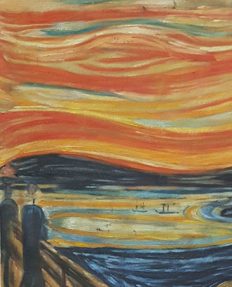 Edvard Munch the Scream 1893 High Quality Oil Painting | Etsy