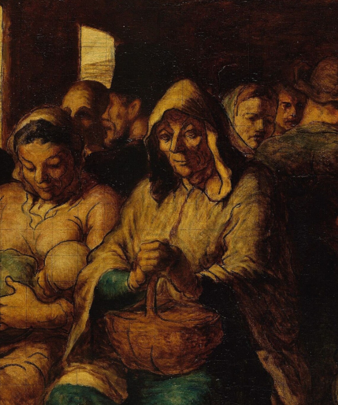 Honoré Daumier the Third-class Carriage 1862, Realist Masterpieces ...