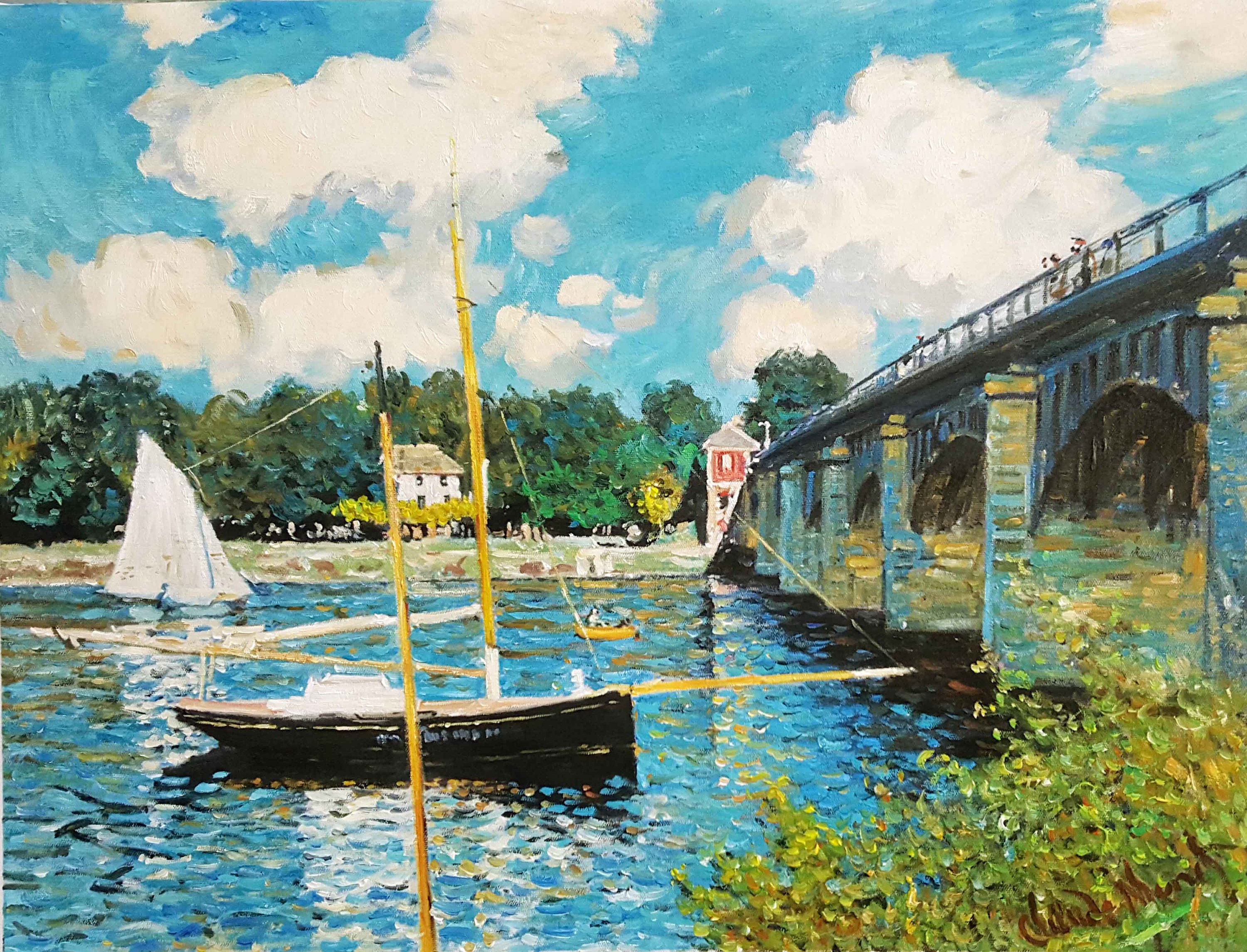 Claude Monet the Bridge at Argenteuil 1874 Impressionism | Etsy