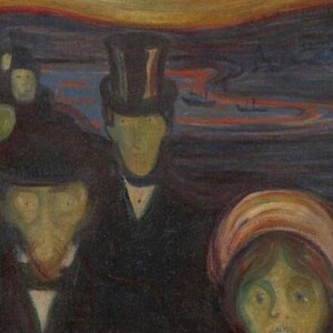 Edvard Munch Angst 1894, High Quality Oil Painting Reproduction - Etsy
