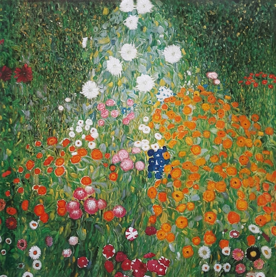 Gustav Klimt Flower Garden 1907 Oil on Canvas High Quality | Etsy