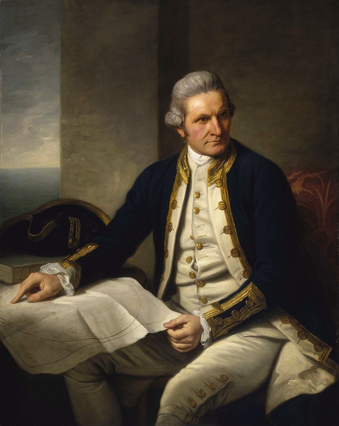 Nathaniel Dance-holland Captain James Cook, 1728-79, High Quality Oil ...