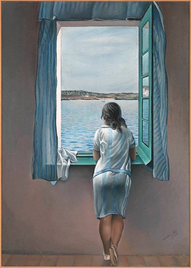 Salvador Dali Girl at the Windows 1925, Ana Maria, High Quality Hand ...