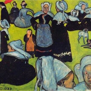 Emile Bernard Breton Women in the Meadow 1888, High Quality Hand ...