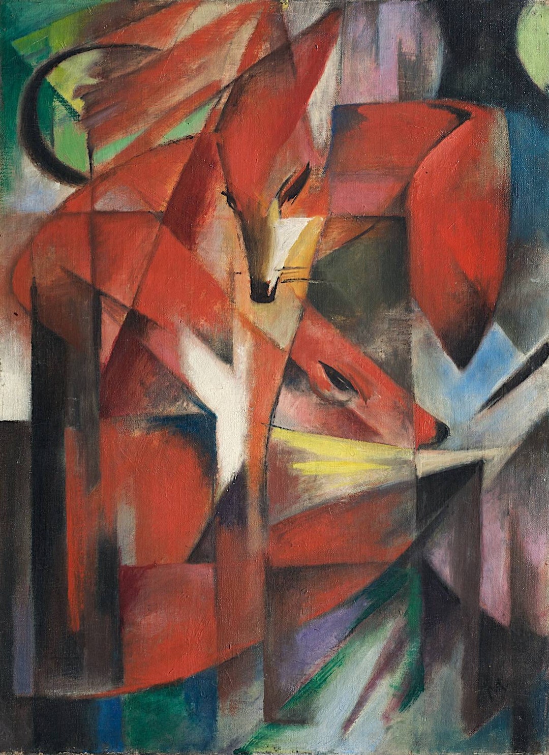 Franz Marc the Foxes 1913, High Quality Oil Painting Reproduction - Etsy