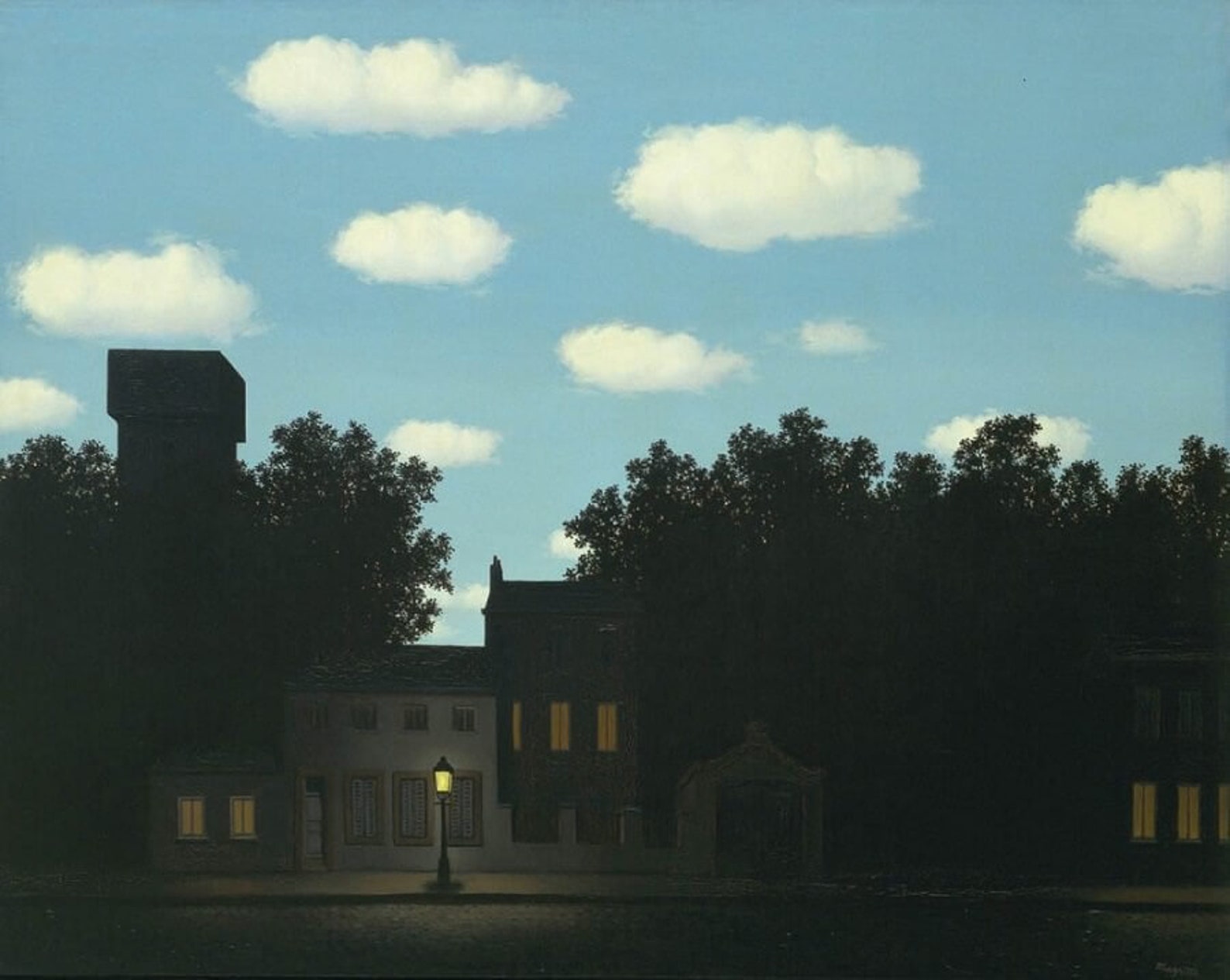 Rene Magritte Empire of Light 1950 High Quality Hand-painted - Etsy