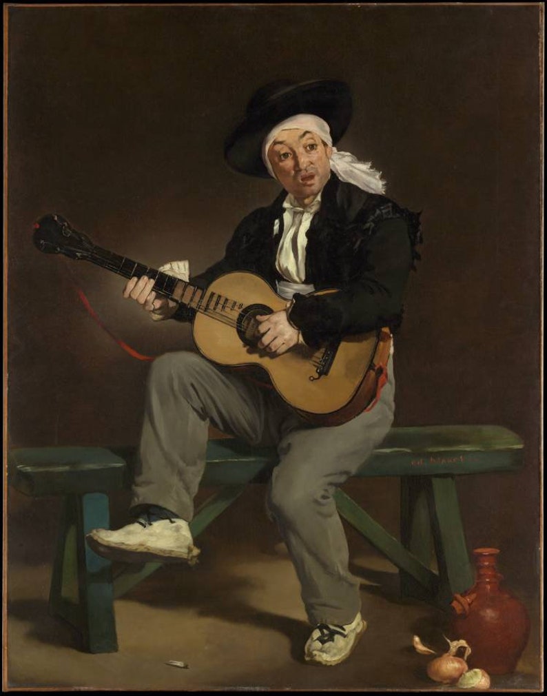 Edouard Manet the Spanish Singer 1860, High Quality Hand Painted Oil ...