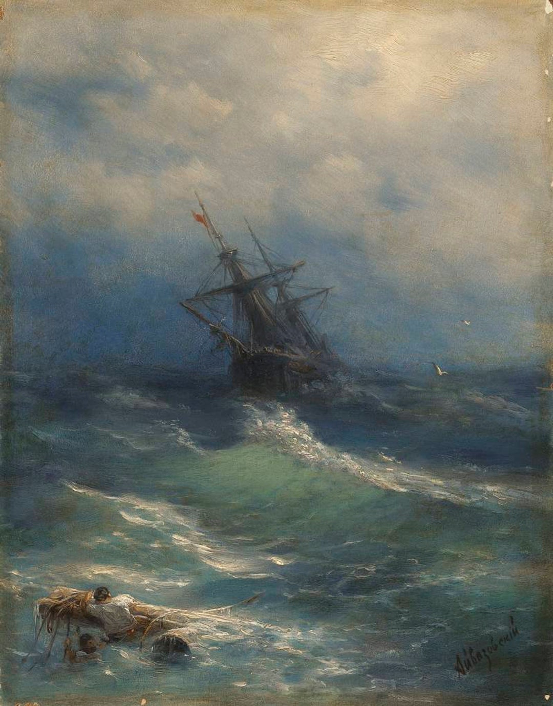 Ivan Aivazovsky Stormy Sea, Large Oil Painting Reproduction - Etsy
