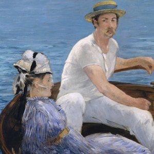 Edouard Manet Boating 1874, High Quality Hand Painted Oil Painting ...