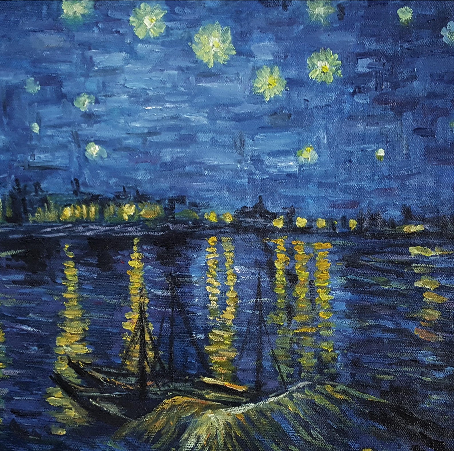 Vincent Van Gogh Starry Night Over the Rhone High Quality - Etsy