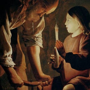 Georges De La Tour Joseph the Carpenter, Louvre, High-quality Hand ...