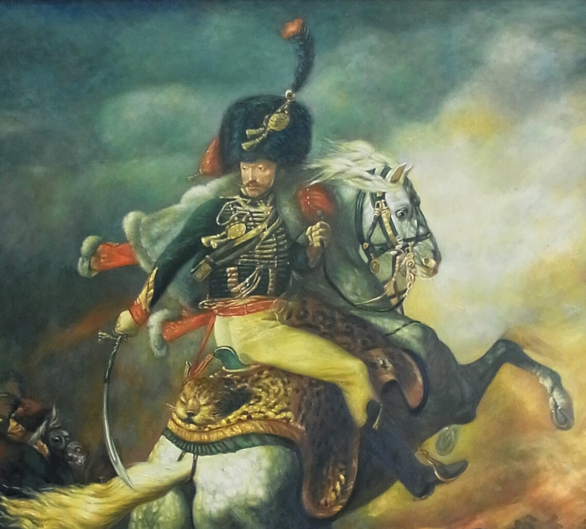 Theodore Gericault the Charging Chasseur High Quality Oil - Etsy