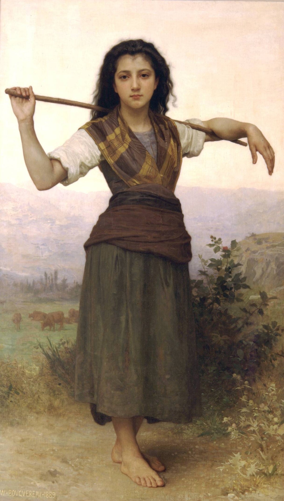 William Adolphe Bouguereau the Shepherdess 1889, High Quality Hand ...