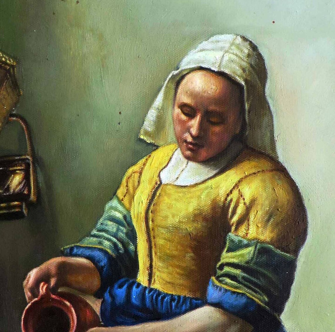 Johannes Vermeer the Milkmaid 1660 High Quality Oil Painting | Etsy