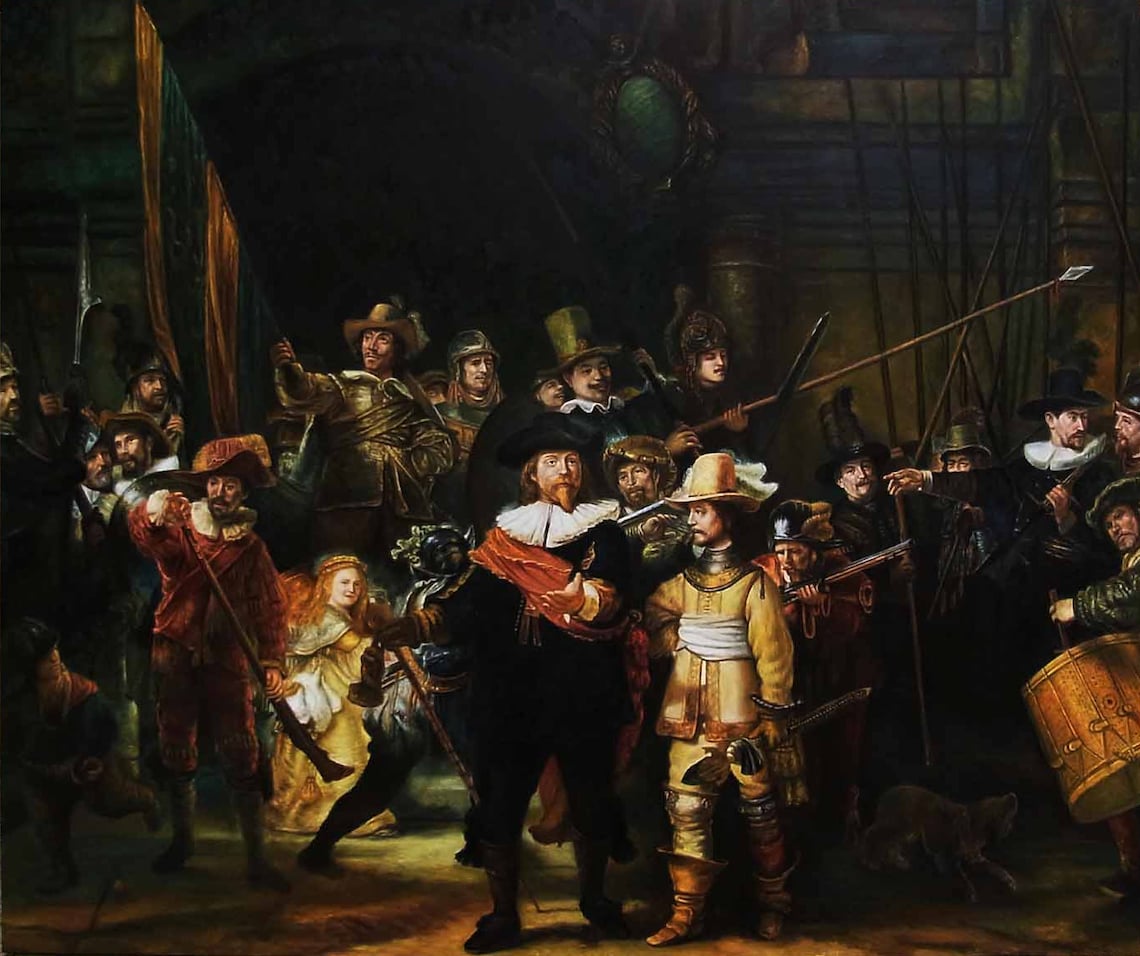 Rembrandt The Night Watch Rembrandt largest and most famous | Etsy