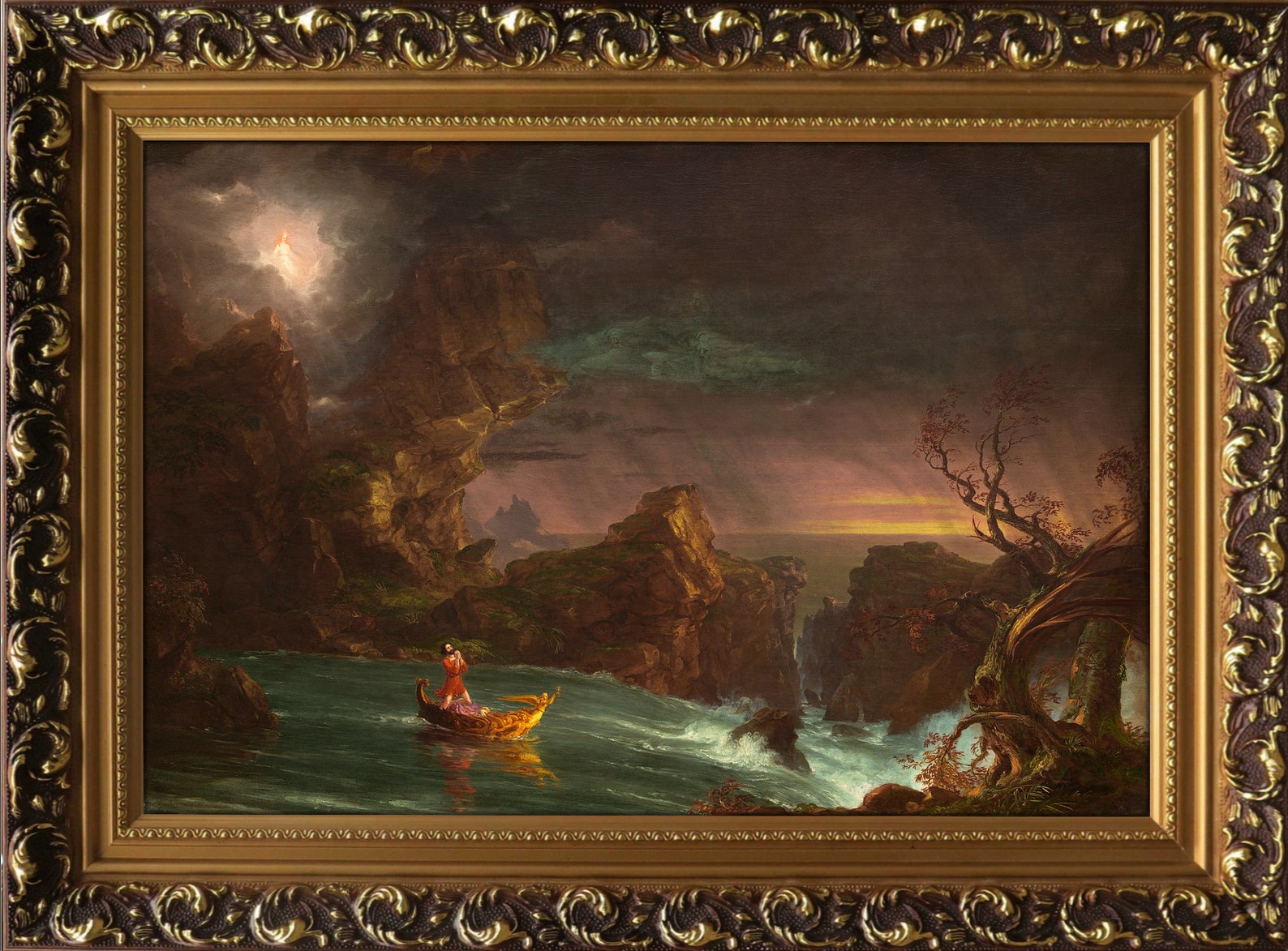 Thomas Cole the Voyage of Life Manhood 1842, 19th Century Masterpiece ...