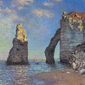 Claude Monet the Cliffs at Etretat (c. 1885), Impressionism, High ...