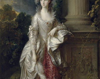 Portrait of Mrs Mary Graham Thomas Gainsborough Hand Painted Oil ...