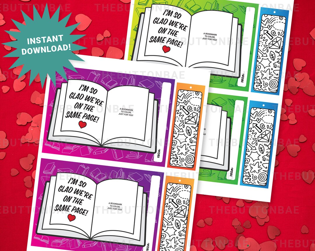 Book/bookmark, Valentines, Printable, Diy Valentines, Bookworm ...